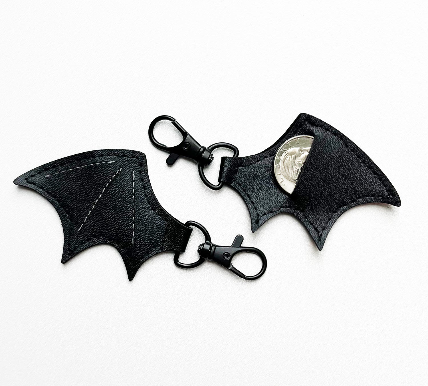 Bat Wing Coin Keychain – thesketchypumpkin