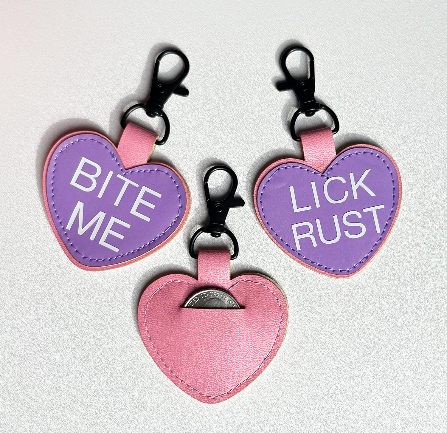 Rude Heart Coin Keychain – thesketchypumpkin