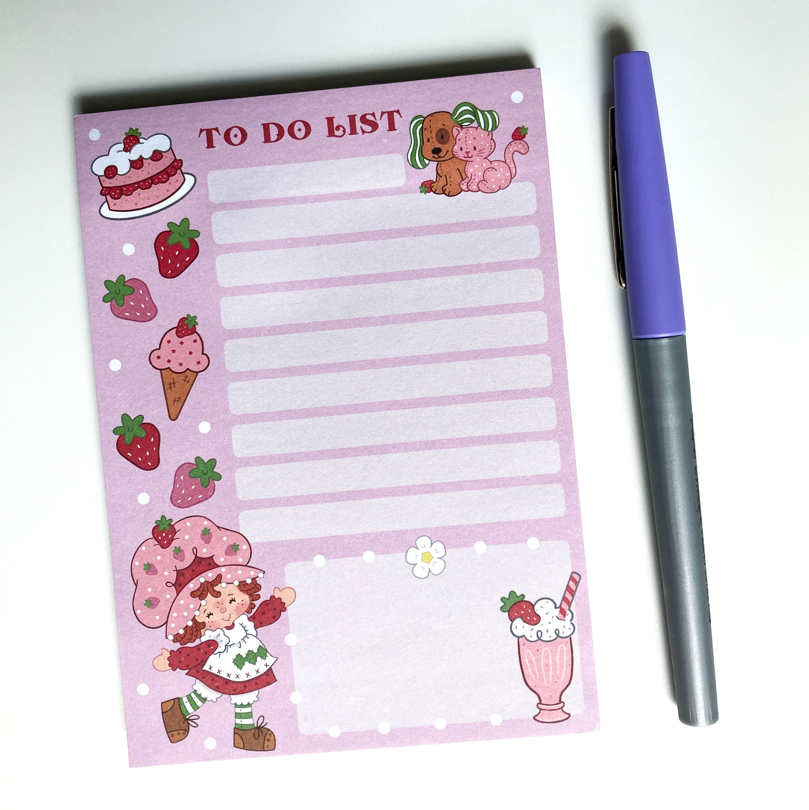 Shortcake Sticky Notepads- 2 pack – thesketchypumpkin