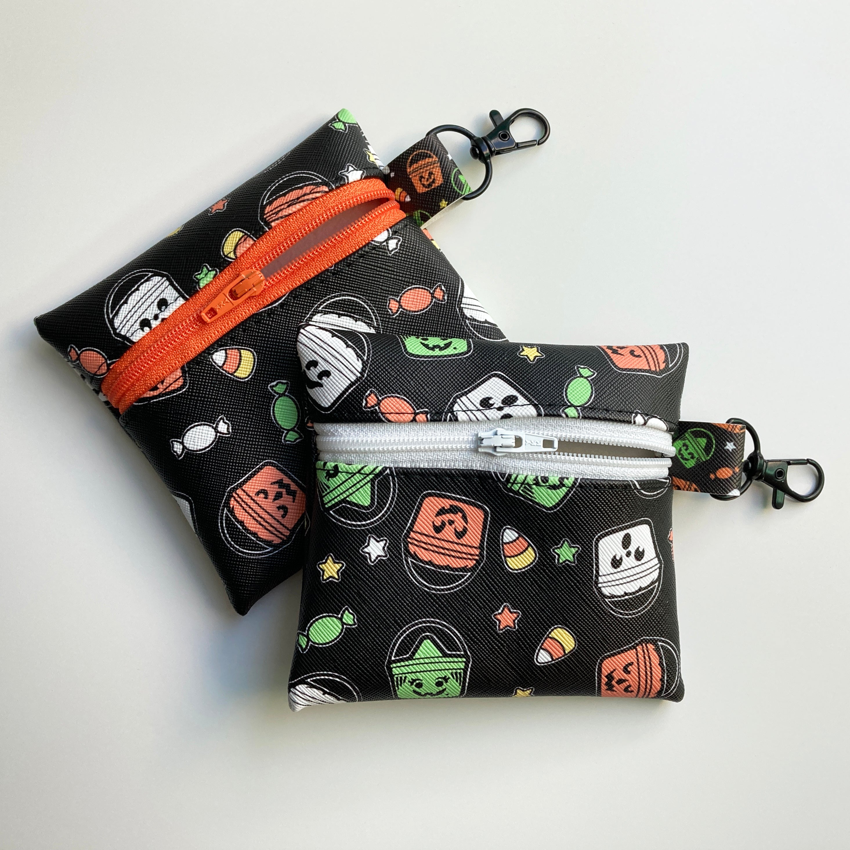 Black Boo Bucket Coin Purse, Faux Leather – thesketchypumpkin