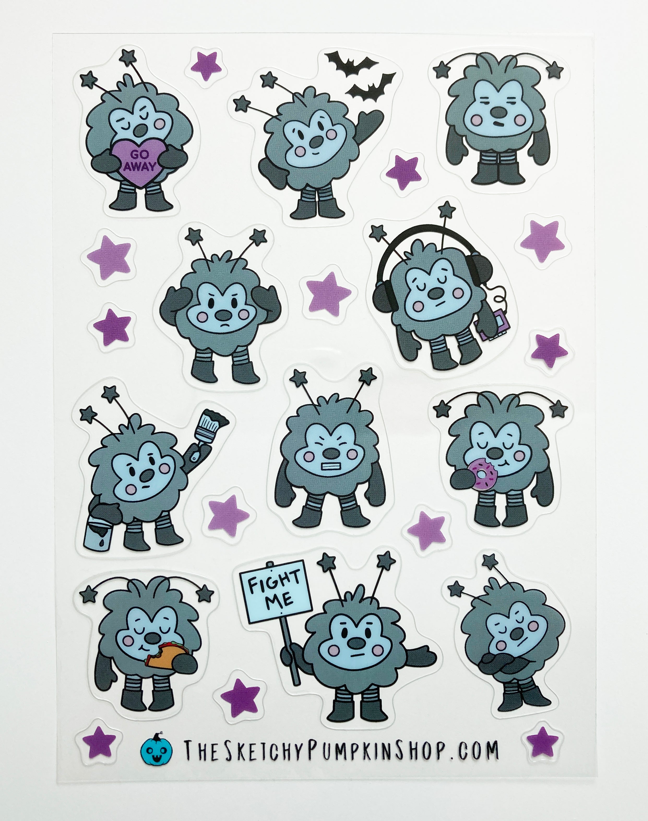 Sprite Fray, Transparent, Waterproof Sticker Sheet – thesketchypumpkin