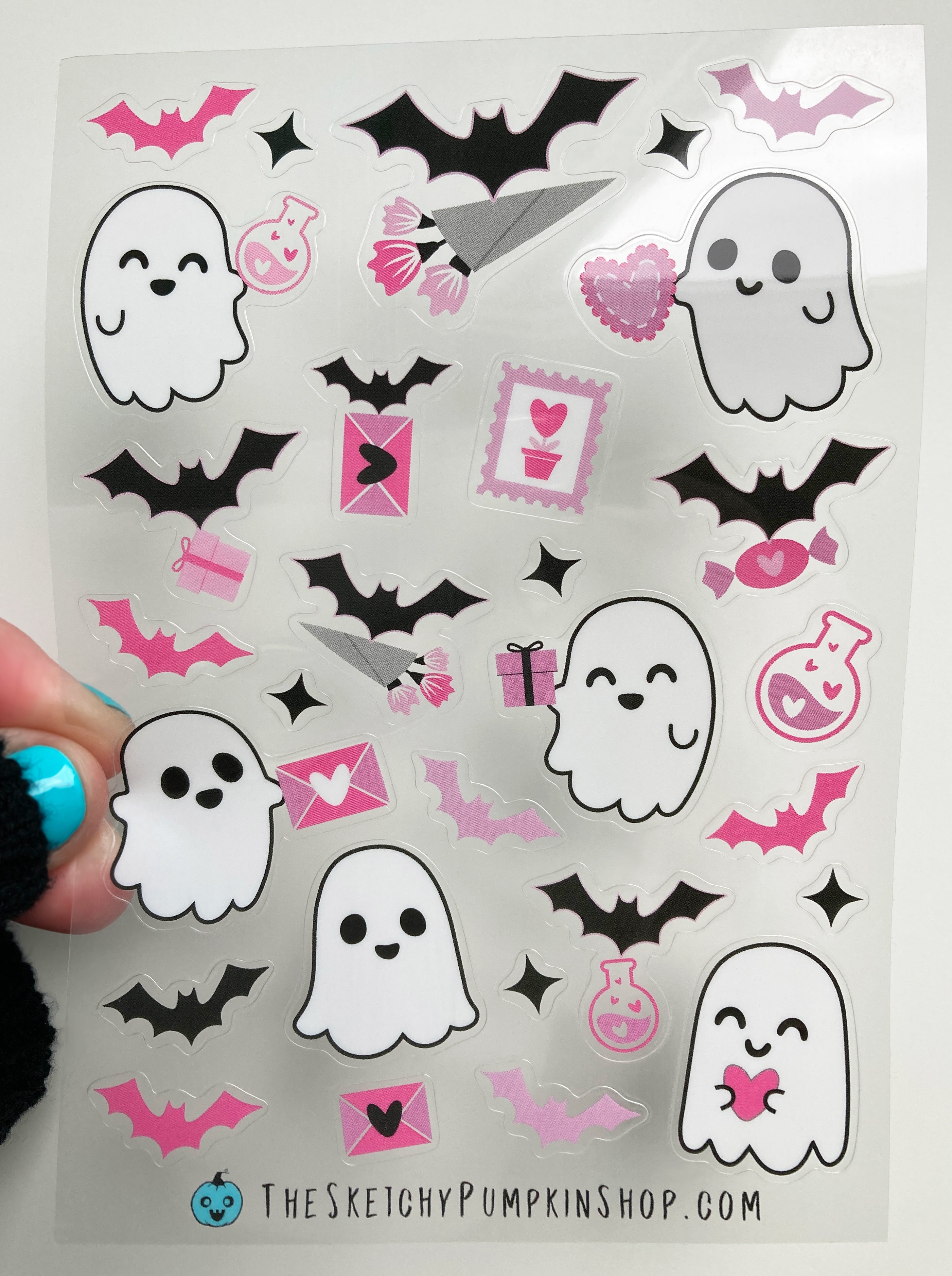 Valloween, Transparent, Waterproof Sticker Sheet – thesketchypumpkin