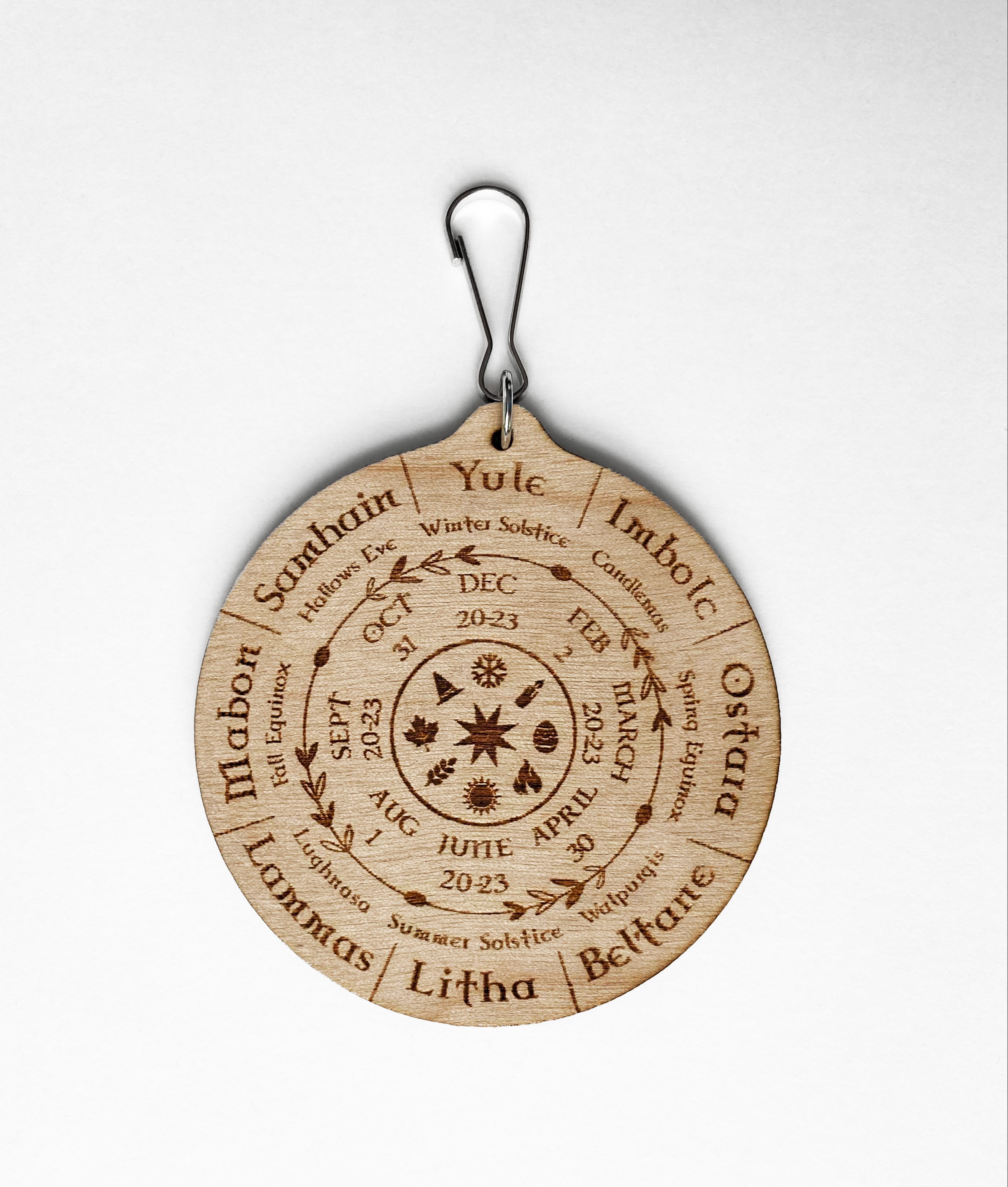 Wheel of the Year Keychain – thesketchypumpkin
