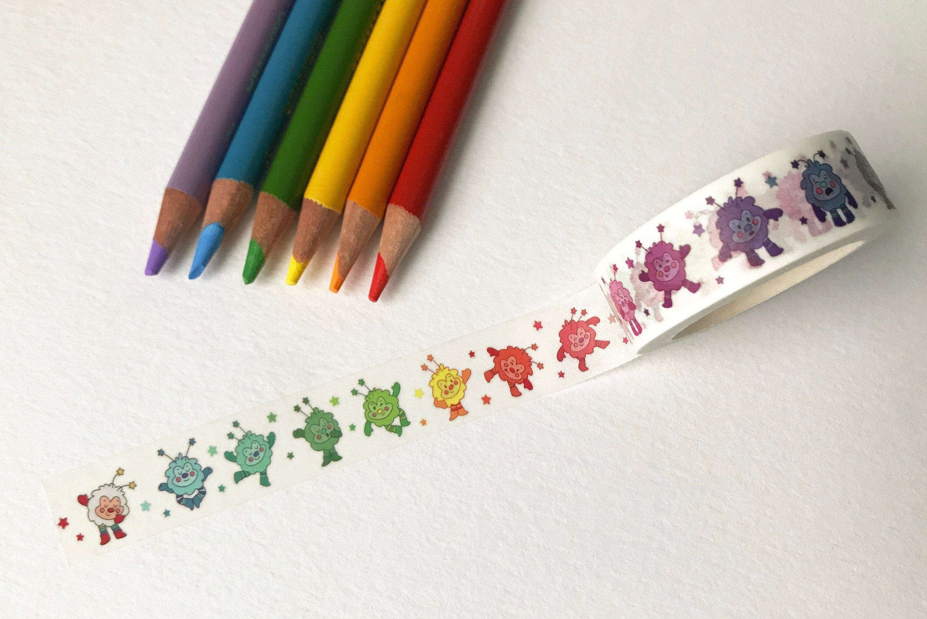 Rainbow Sprite Washi Tape, Bullet Journal, BuJo, Colors, Cute, Kawaii ...